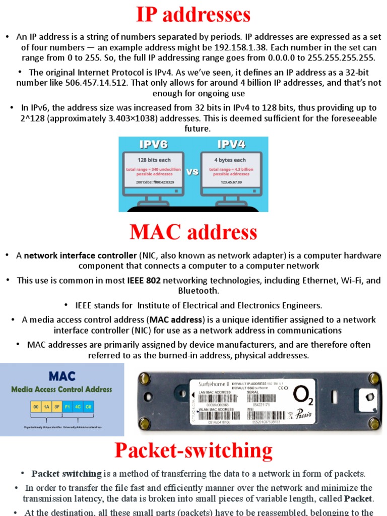 Understanding IP and MAC Addresses | PDF | Computer Network | Internet ...