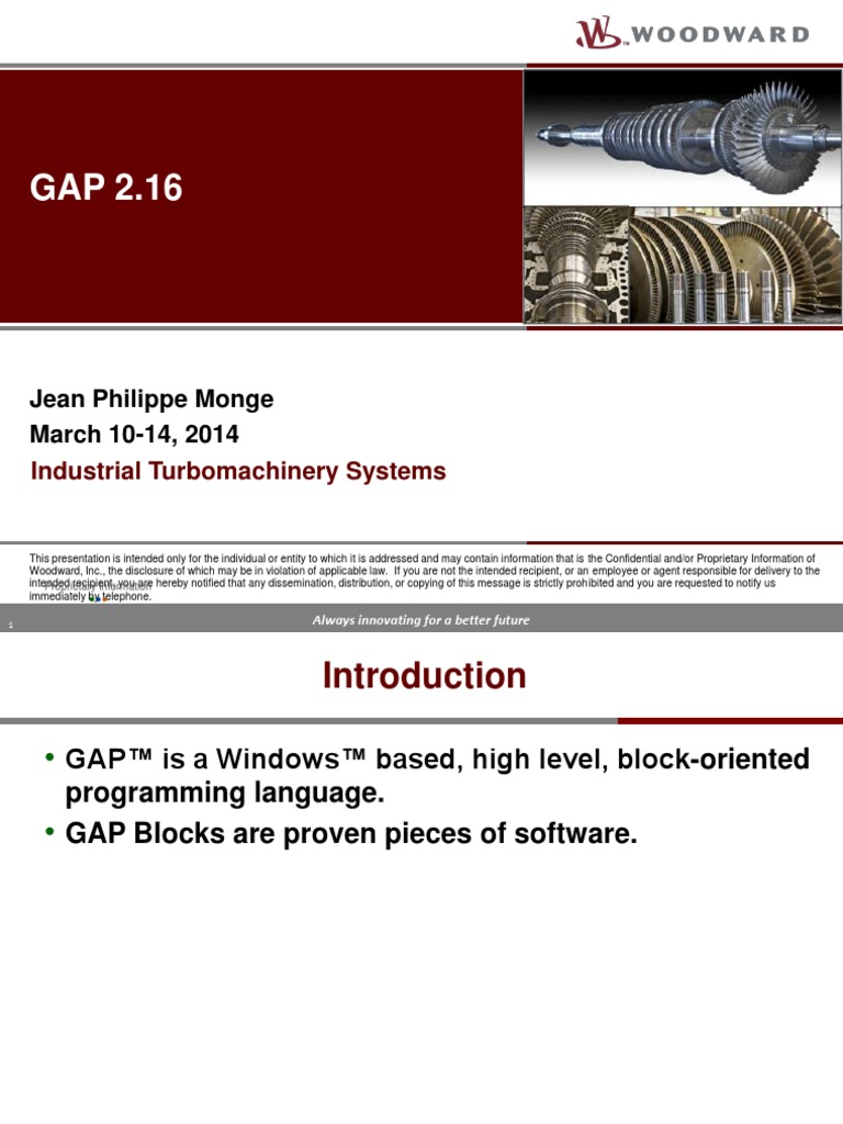Jean Philippe Monge March 10-14, 2014: Industrial Turbomachinery ...