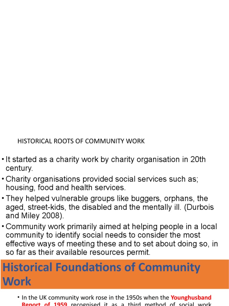 History of Community Work | PDF | Social Work | Community