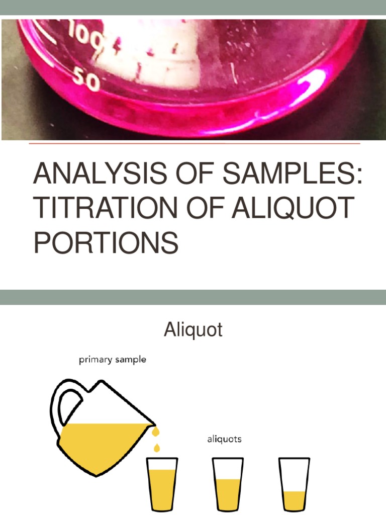 Titration of Aliquot | Download Free PDF | Concentration | Titration