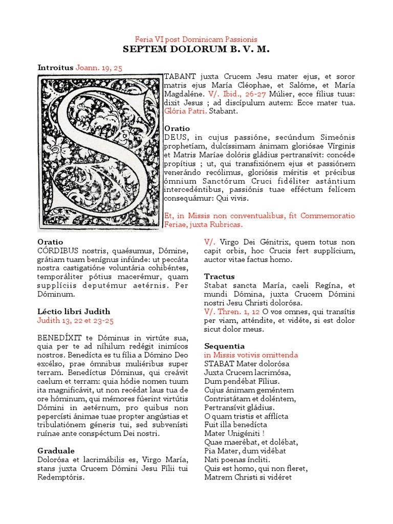 Missa - Septem Dolorum B. V. M. | PDF