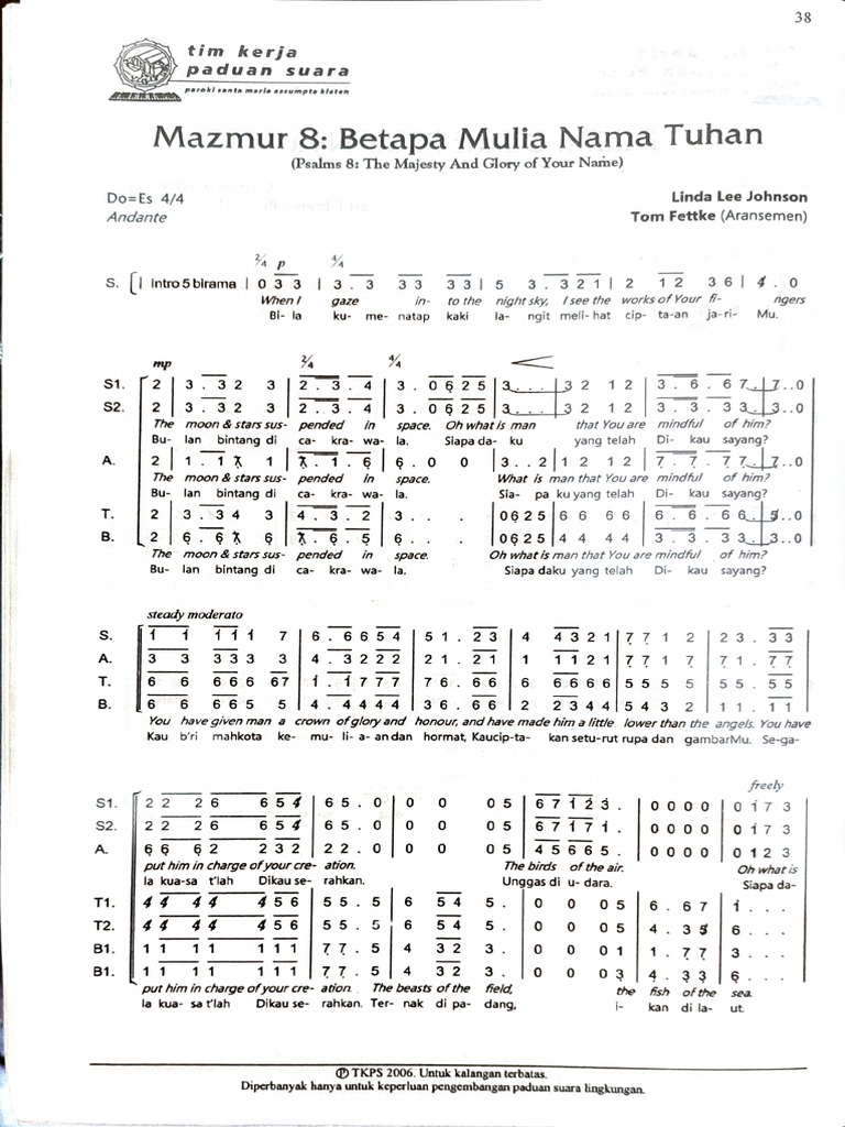 Mazmur 8 - The Majesty | PDF