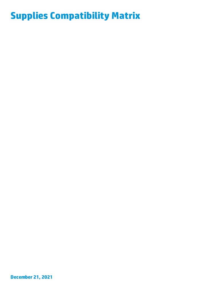 HP Security-Matrix 2021 | PDF | Printer (Computing) | Printing