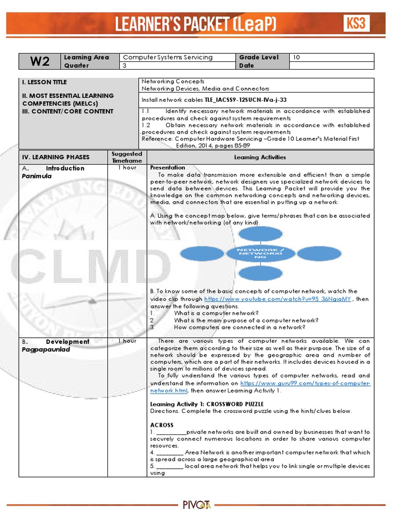 Tle Ict Cy10 W2 | PDF | Computer Network | Electromagnetic Interference