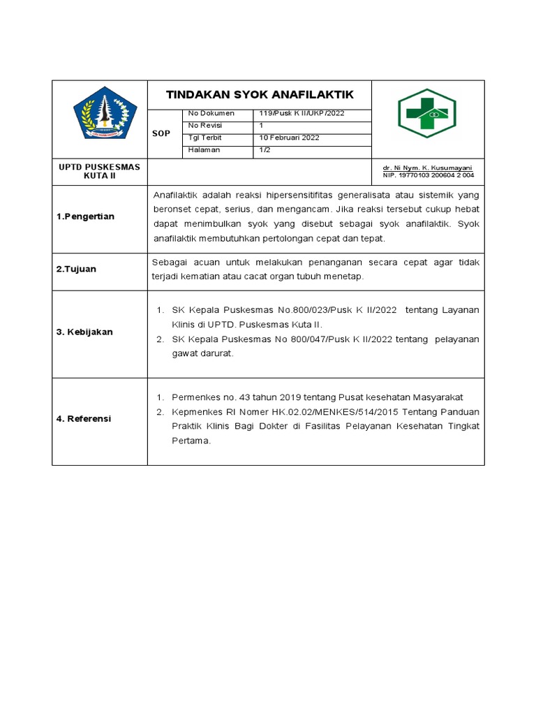 Syok Anafilaktik | PDF