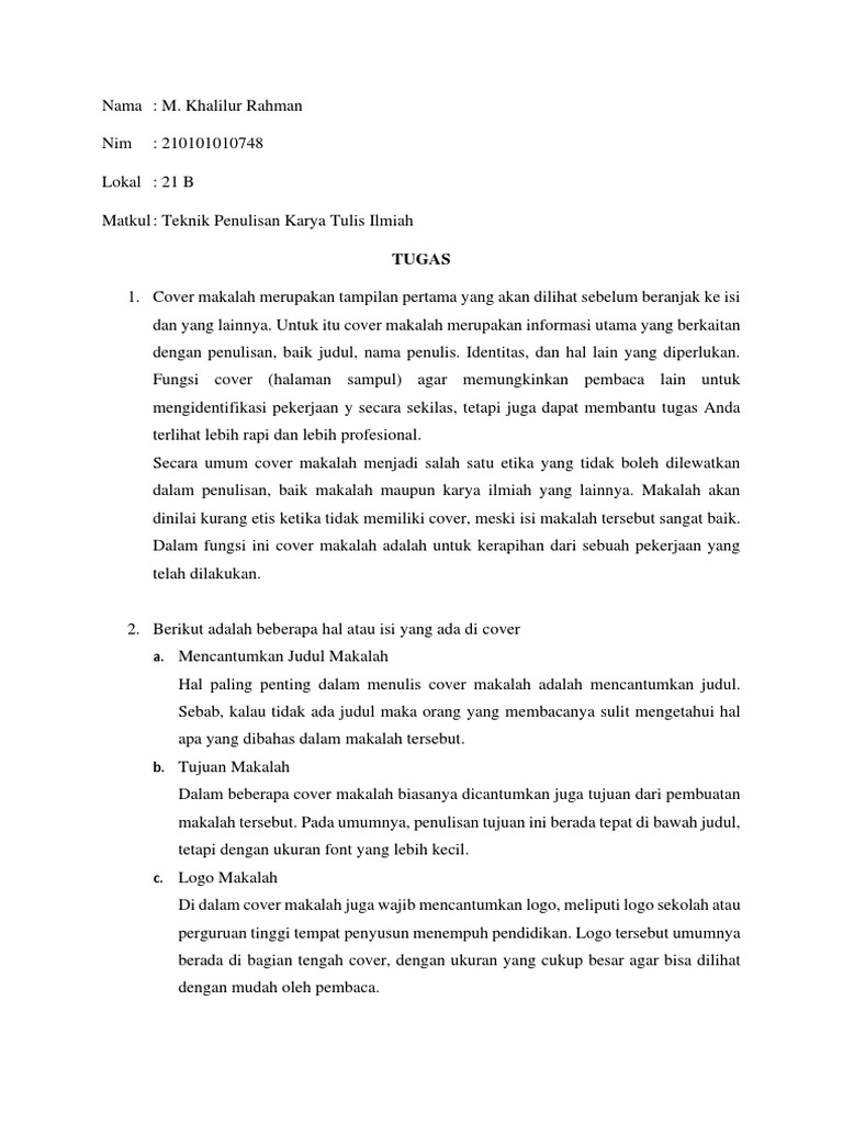 Teknik Penulisan Karya Tulis Ilmiah | PDF | Kajian Bahasa Asing