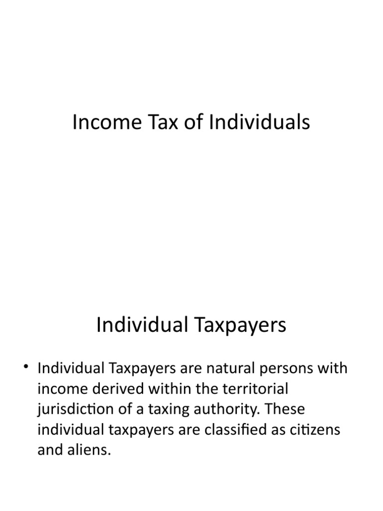Income Tax of Individuals | PDF | Cost Of Living | Taxes