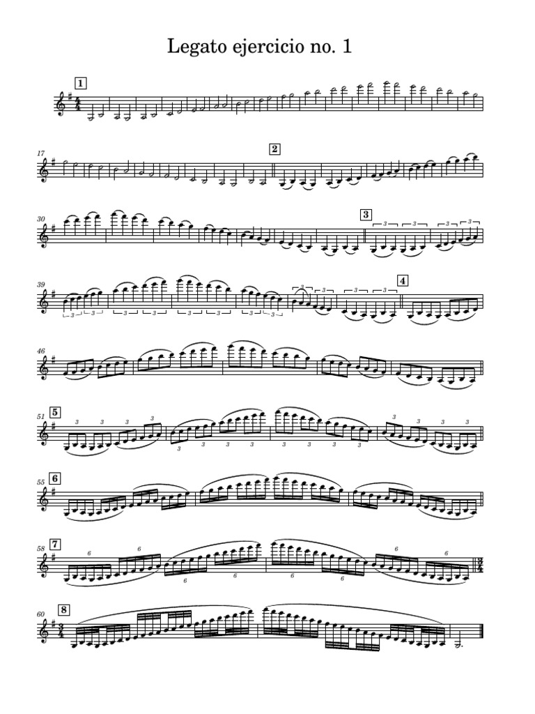 Legato ejercicio no. 1 | PDF