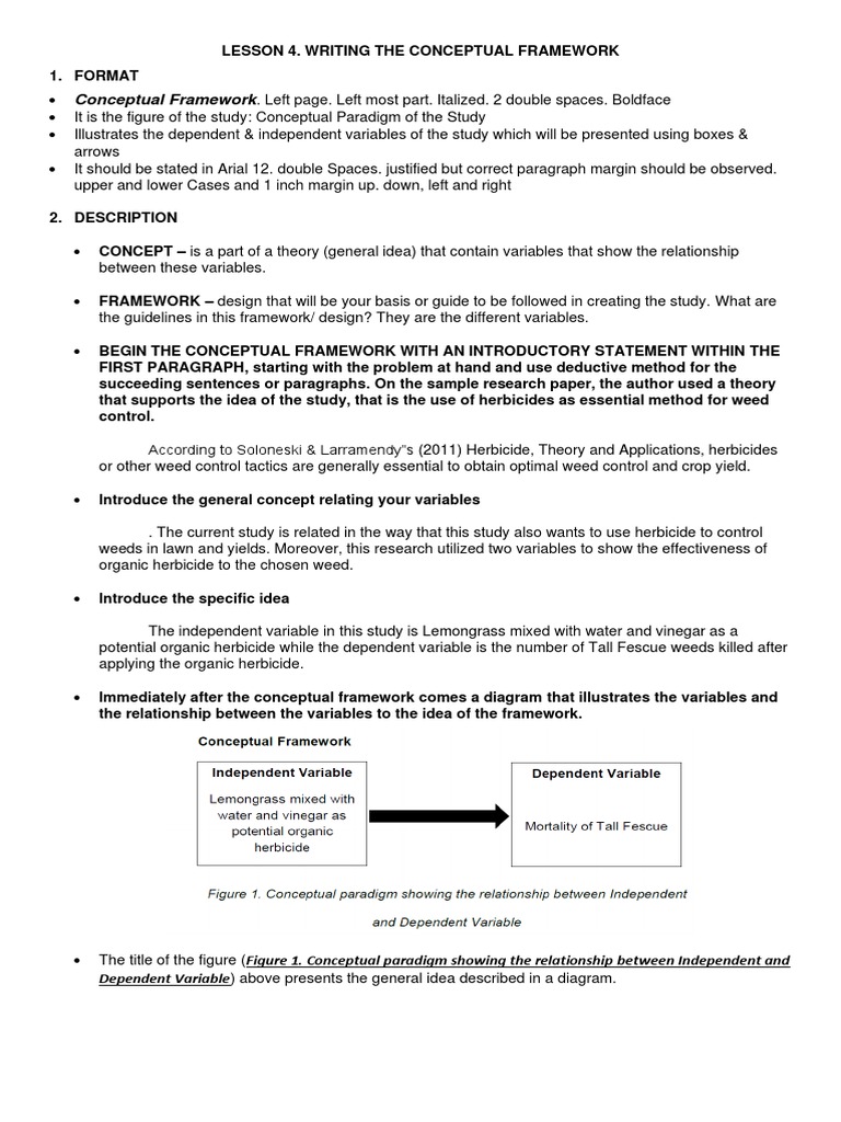 Lesson 4. Writing The Conceptual Framework | PDF