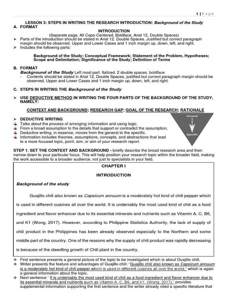 Lesson 3 Steps in Writing The Research Introduction | PDF | Fertilizer