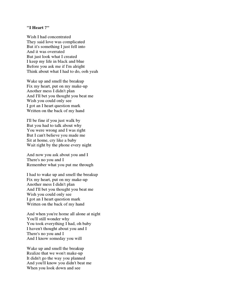 Taylor Swift - I Heart | PDF | Poetry