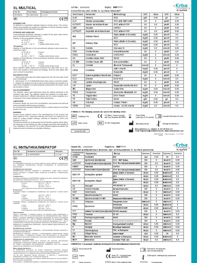 XL MULTICAL SP XXXXXXXX | Download Free PDF | Alanine Transaminase | Urea