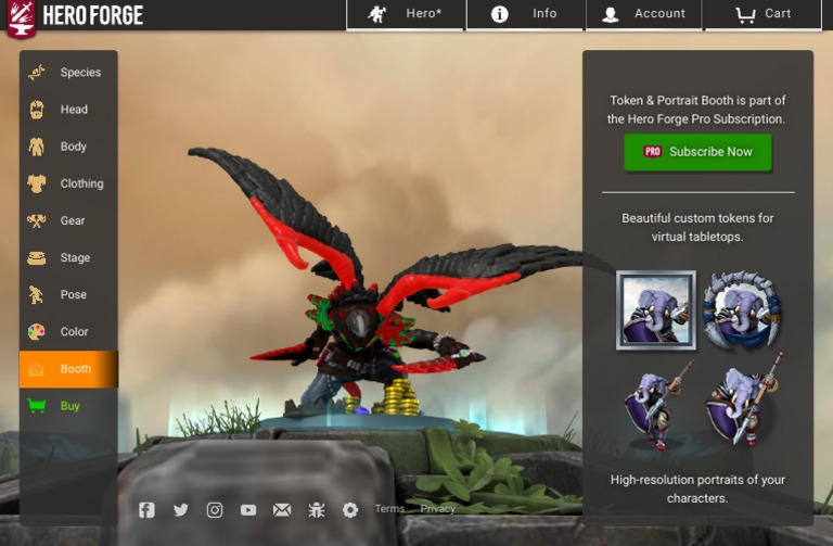 Hero Forge Pro: Token & Portrait Booth | PDF