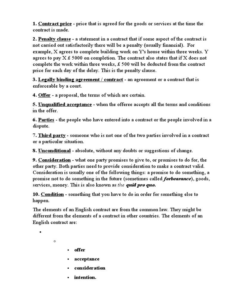 Contract Law | PDF | Misrepresentation | Consideration Contract Law | PDF | Misrepresentation | Consideration