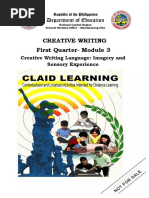 Creative Writing: Quarter 1 - Module 1 | PDF | Verb | Learning