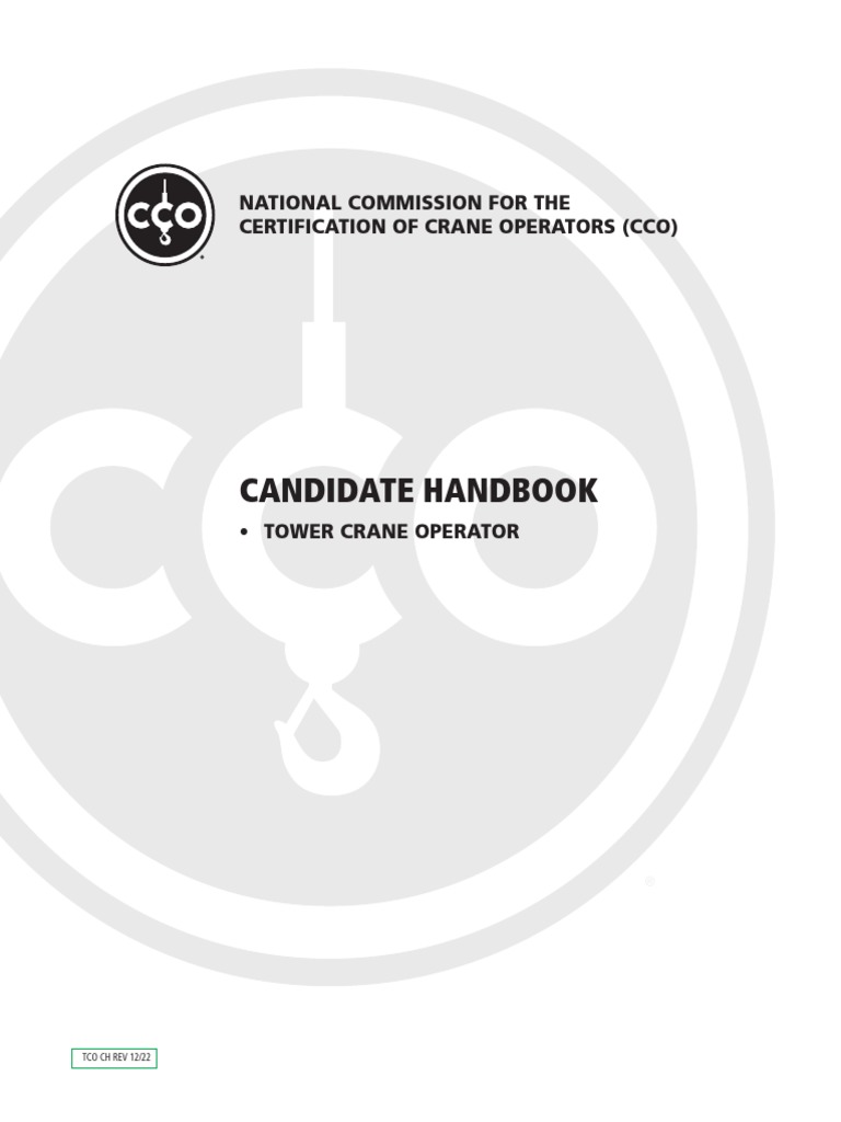 Tower Crane Operator Candidate Handbook - 120122a | PDF | Safety ...