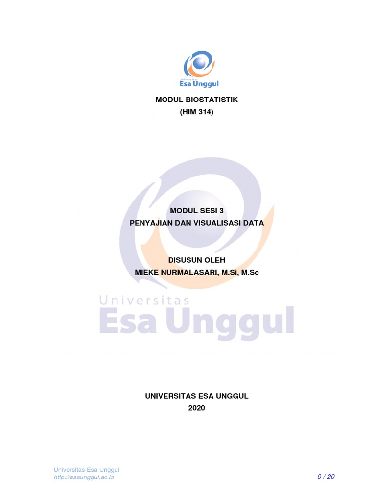 Modul3 - 7574 - Mieke Nurmalasari - HIM314 Biostatistik | PDF