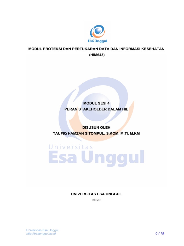 HIM643 - PROTEKSI DATA DAN INFORMASI KESEHATAN Sesi 4 | PDF