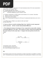 Class 10 Resistor Combination Problems | PDF | Series And Parallel ...