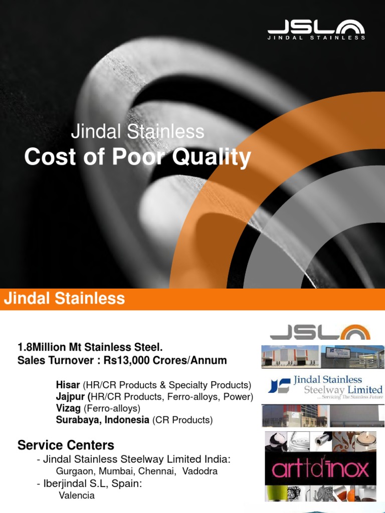 Cost of Poor Quality in Stainless Steel | PDF | Benchmarking | Rolling ...