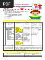 1º E3 Sesion D1 Com Escribimos Los Nombres de Mi Familia La Mayuscula | PDF | Evaluación ...