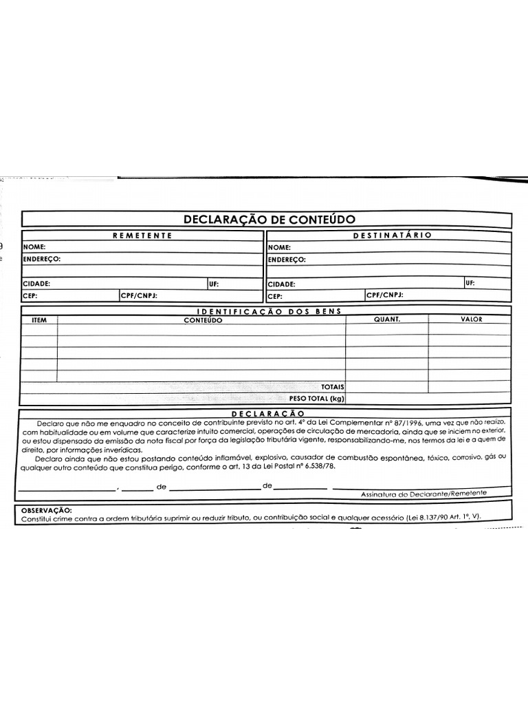 Ficha Do Correio | PDF