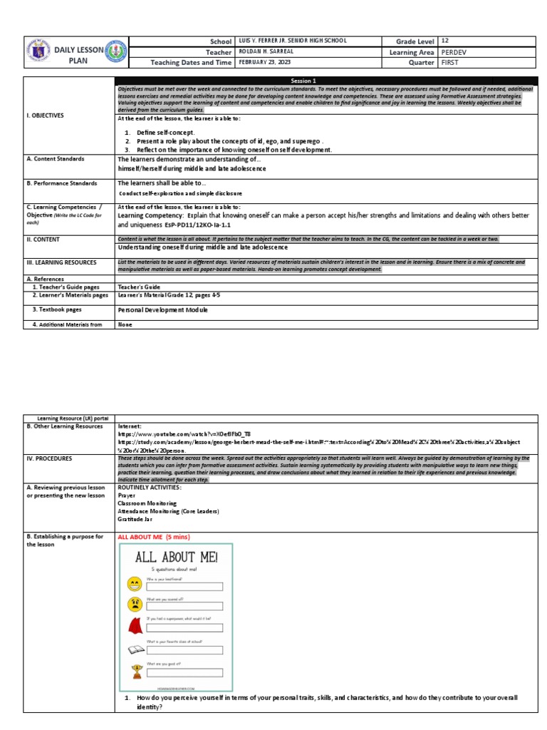 Dlp-Perdev-Day6-Sigmund Frued | PDF | Self Concept | Id
