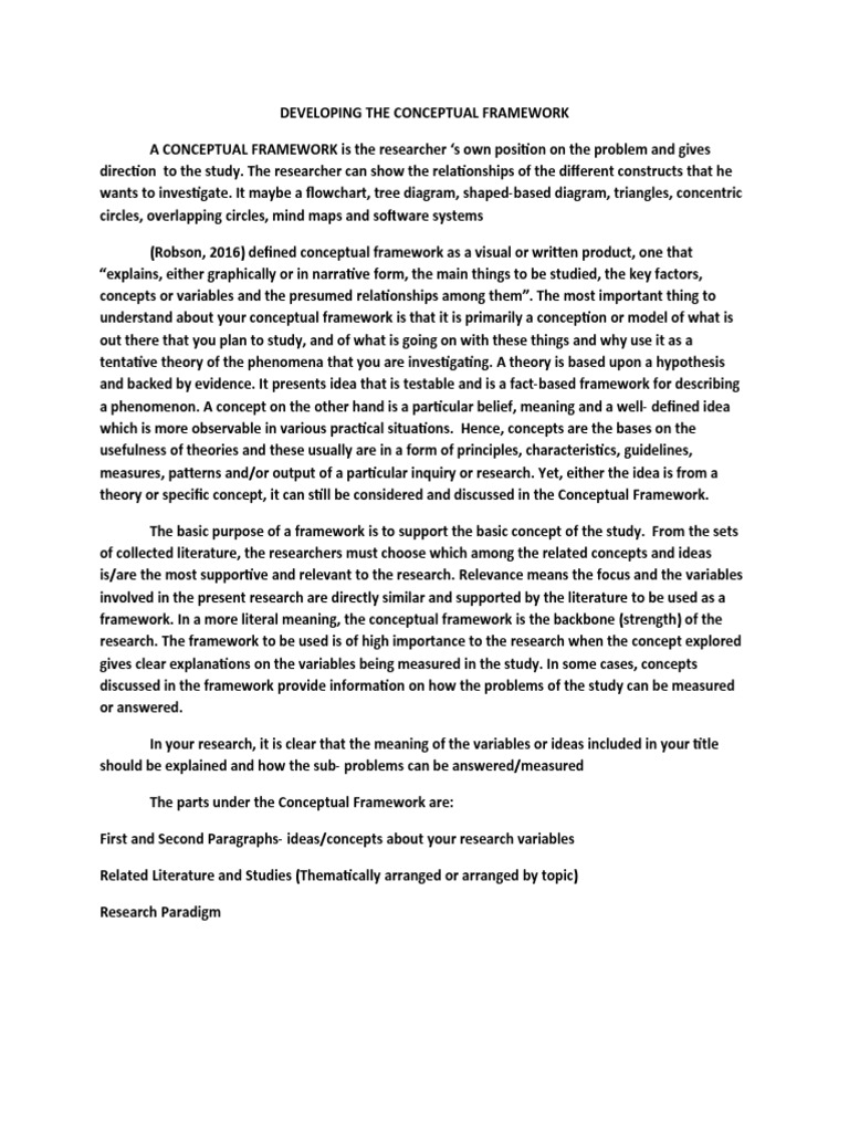 Developing The Conceptual Framework | PDF | Conceptual Model ...