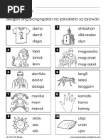 Isulat Ang Pangalan NG Larawan Worksheets | PDF
