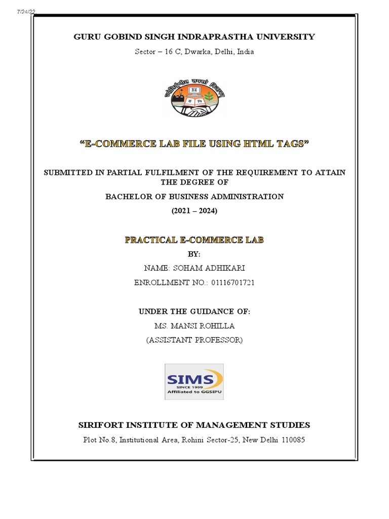Soham Adhikari E-Commerce HTML File | PDF | Html | Html Element