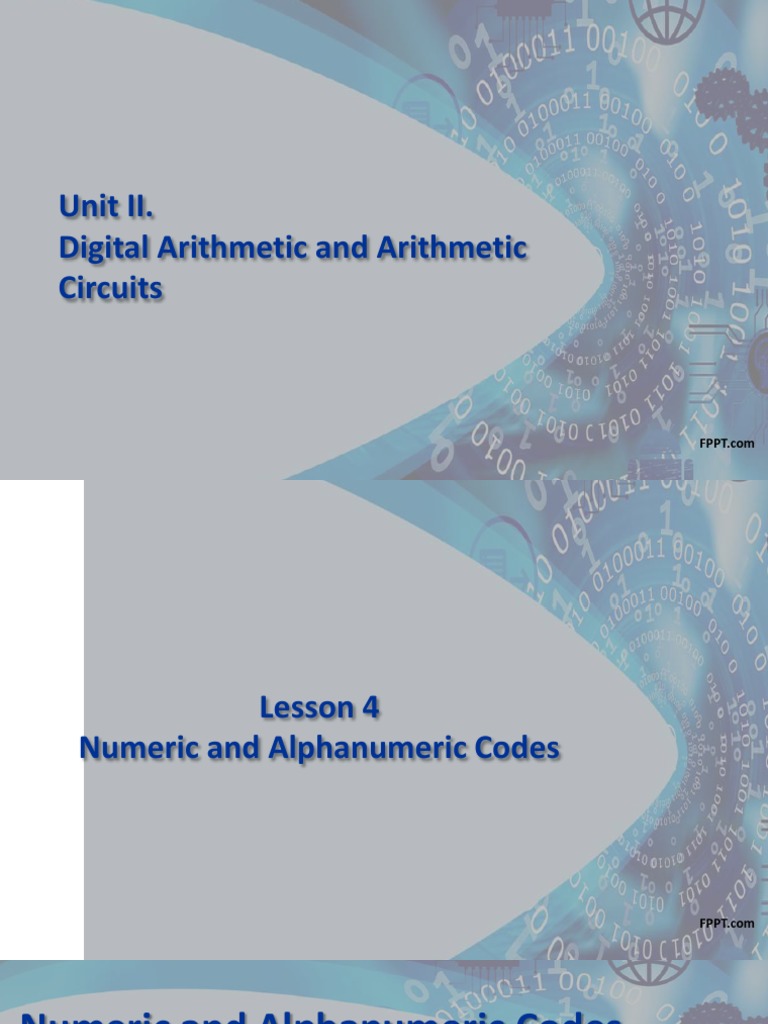 Unit 2.lesson 4 Numeric and Alphanumeric Codes | PDF | Error Detection And Correction | Binary ...