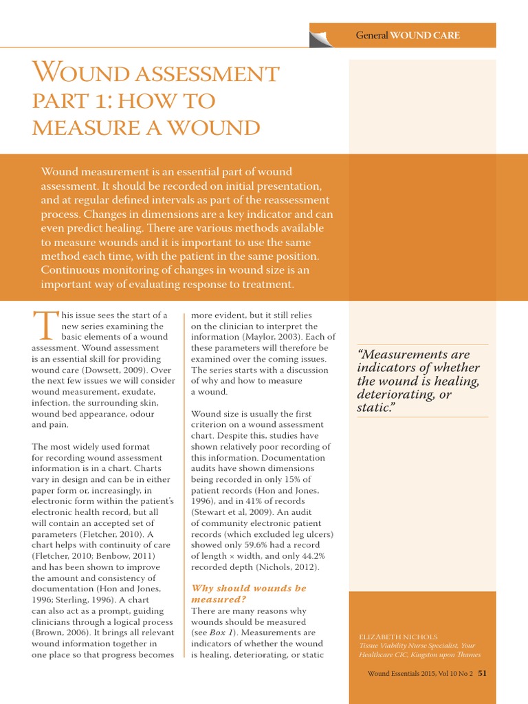 Wound Assessment | PDF | Wound | Length