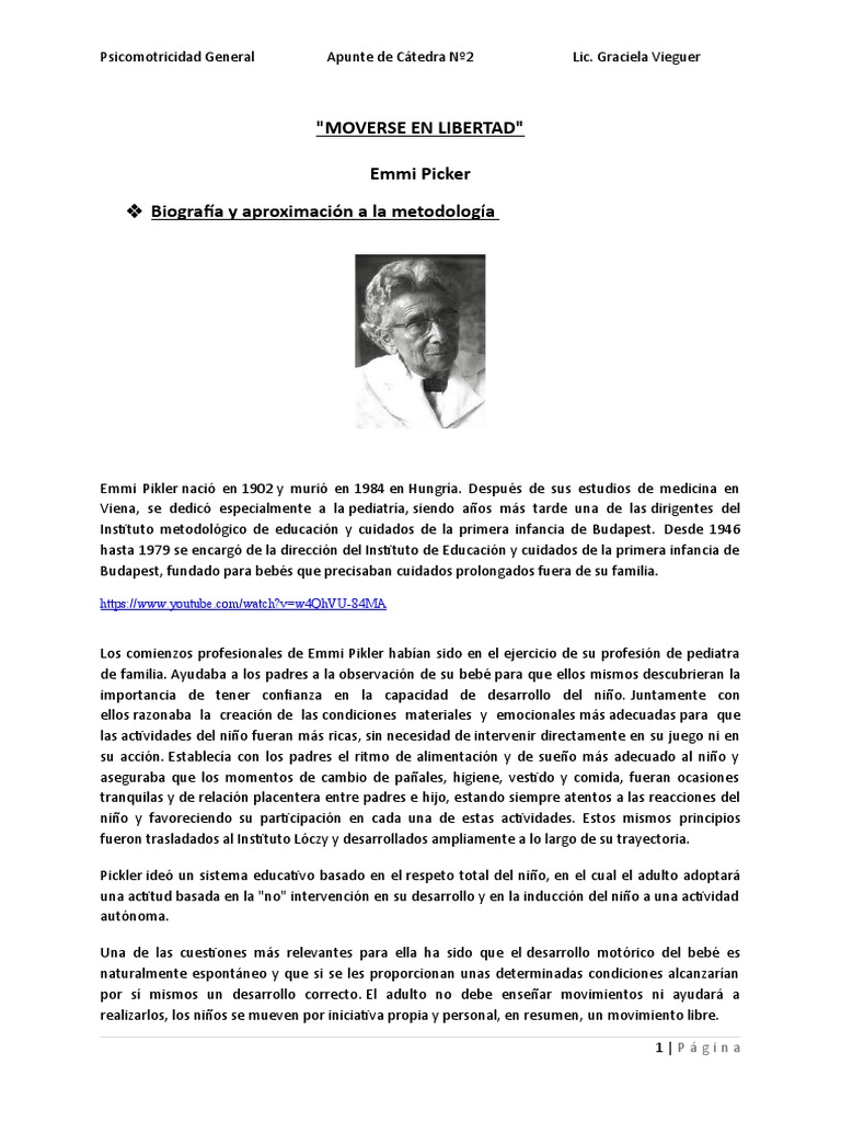 2.-MOVERSE EN LIBERTAD - Emmi Pikler | PDF | Adultos | Infancia