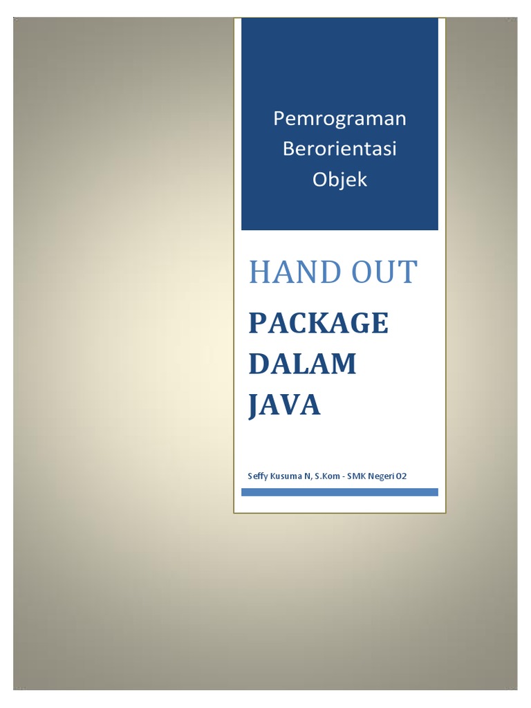 Penerapan Package dalam Pemrograman Java | PDF