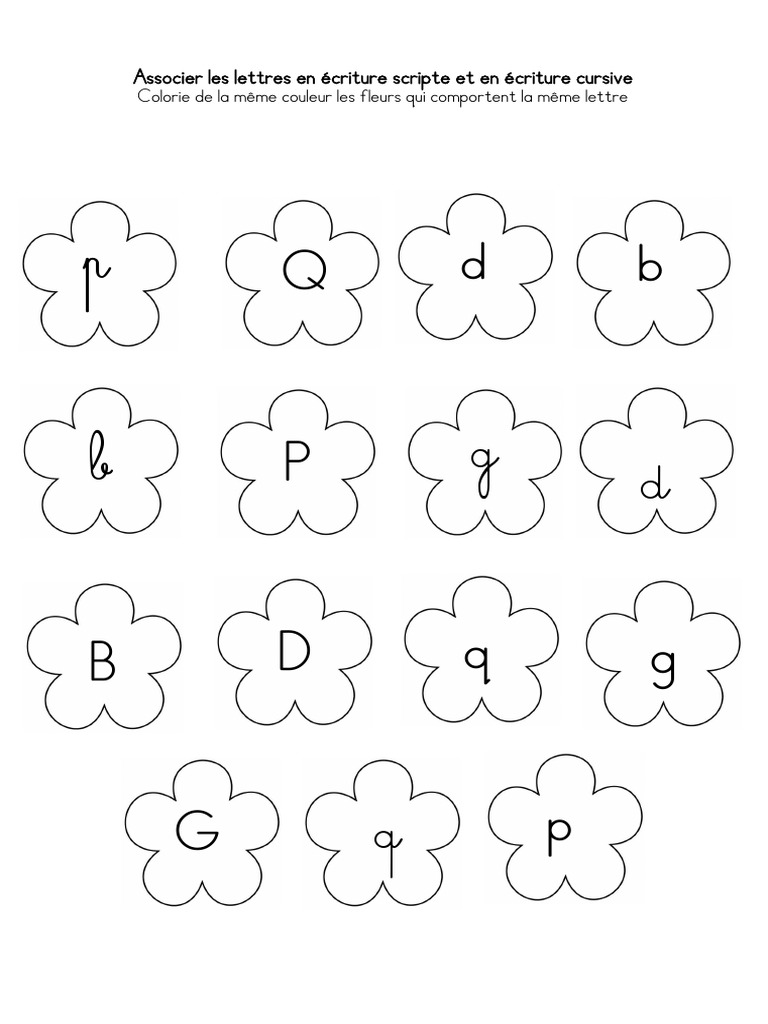 Correspondance lettres scriptes et cursives | PDF