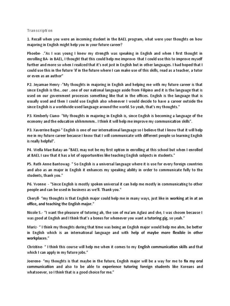 Transcription | PDF | English Language | Vocabulary