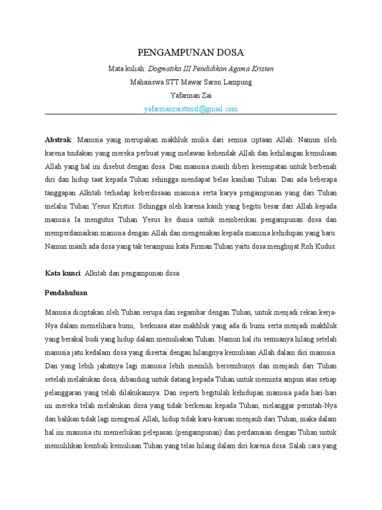 Pengampunan Dosa | PDF