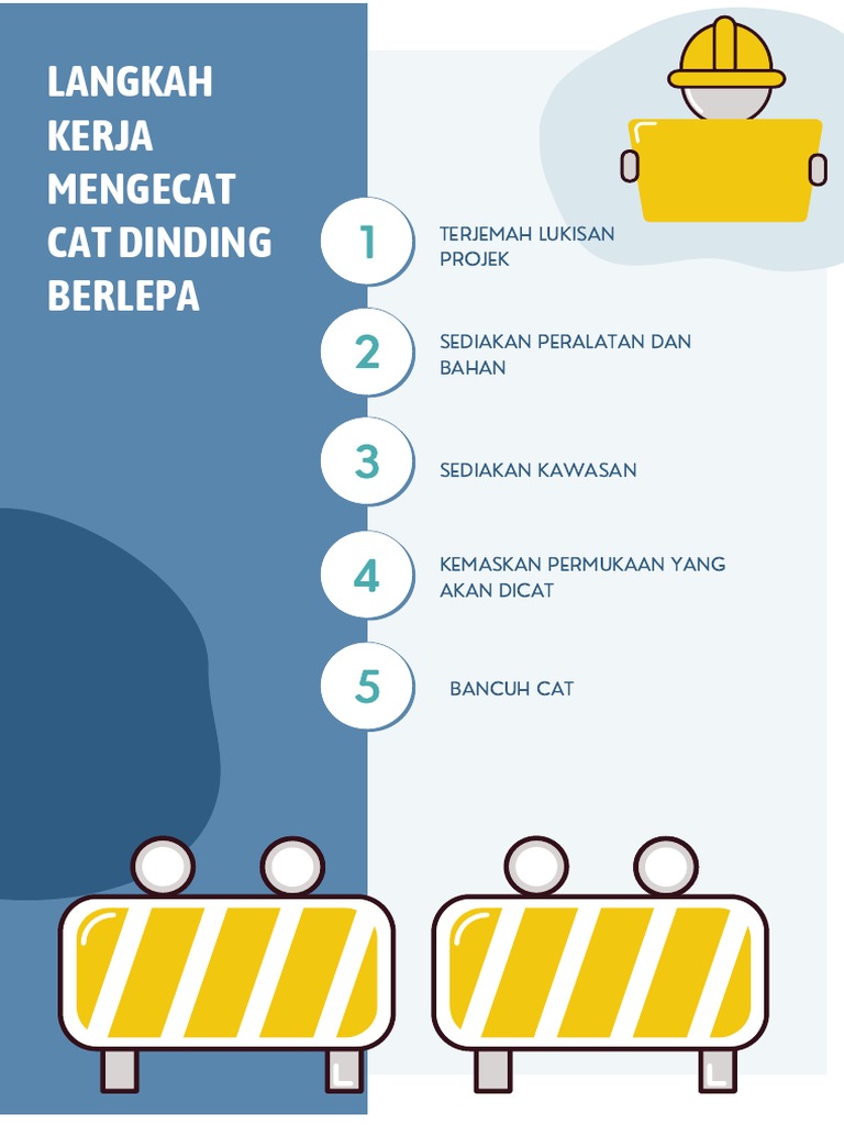 Langkah Kerja Mengecat Cat Dinding Berlepa: Terjemah Lukisan Projek | PDF