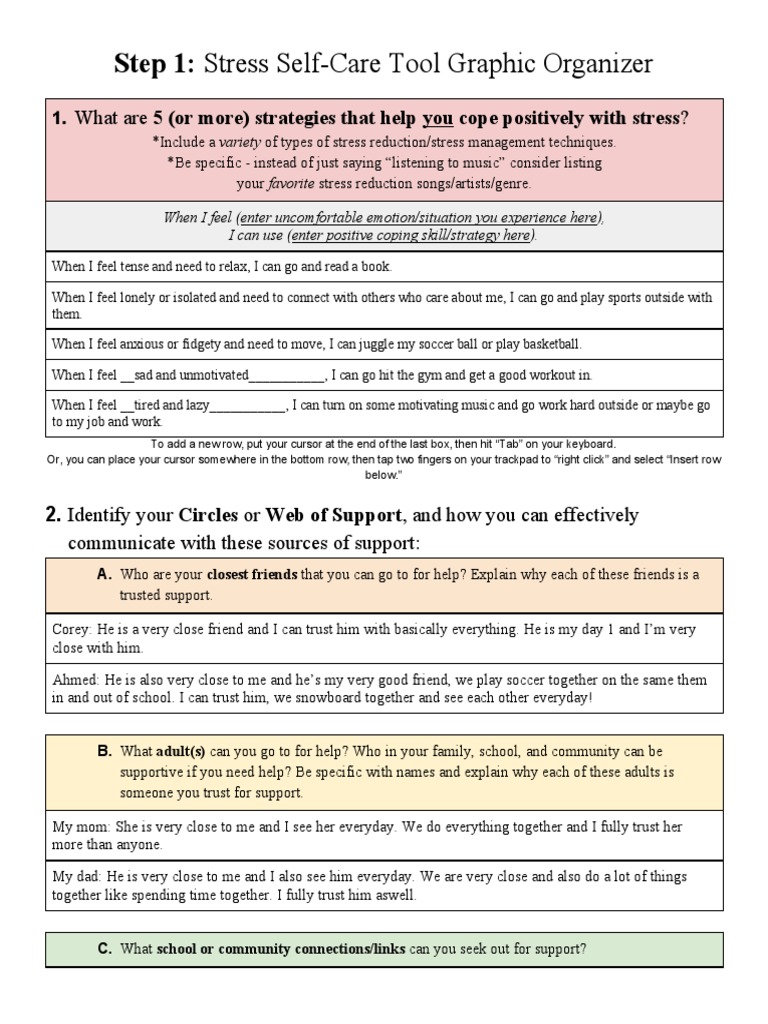 Coping with Stress: Developing a Personalized Self-Care Plan | PDF ...