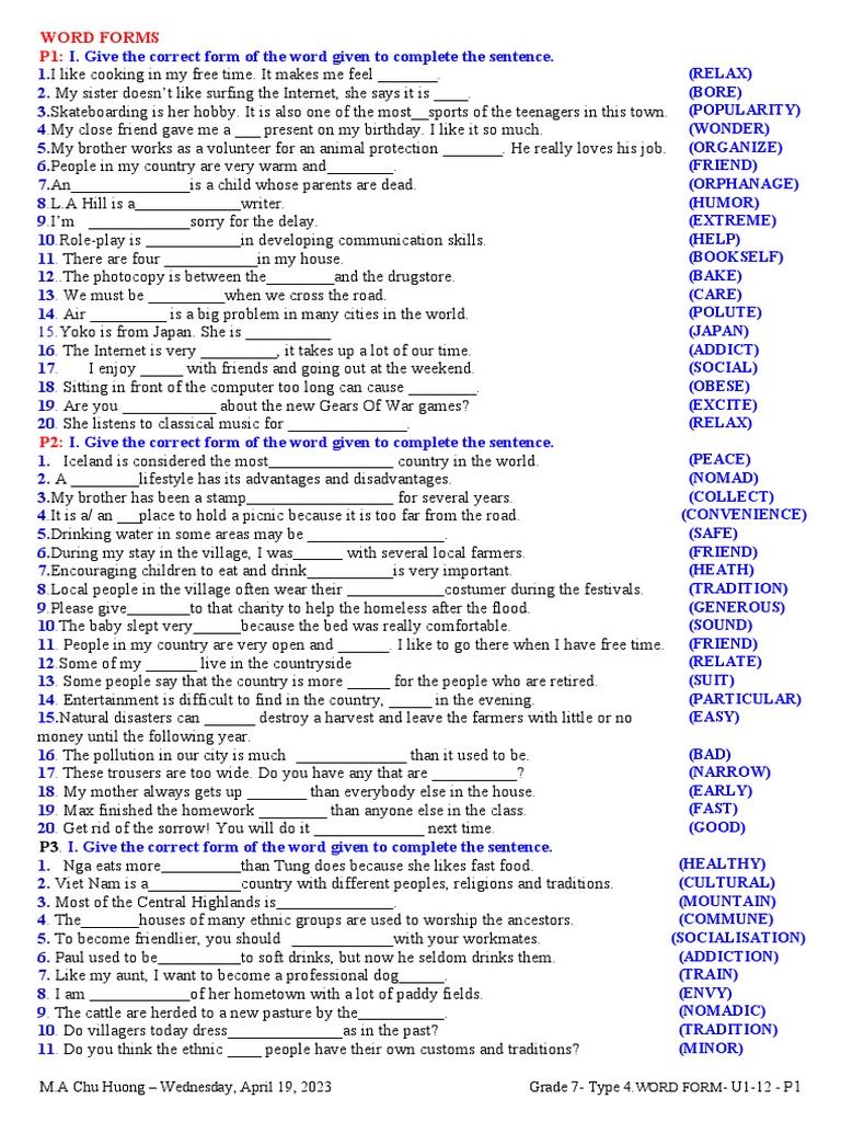 Word Form | PDF