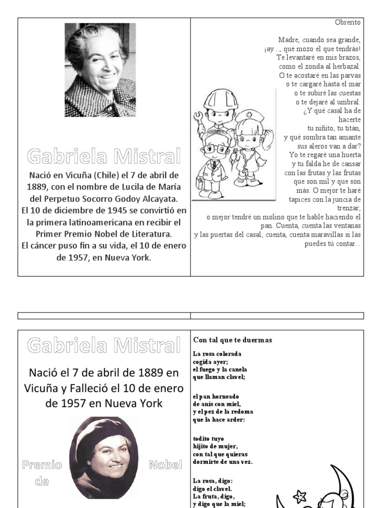 Gabriela Mistral Poemas | PDF