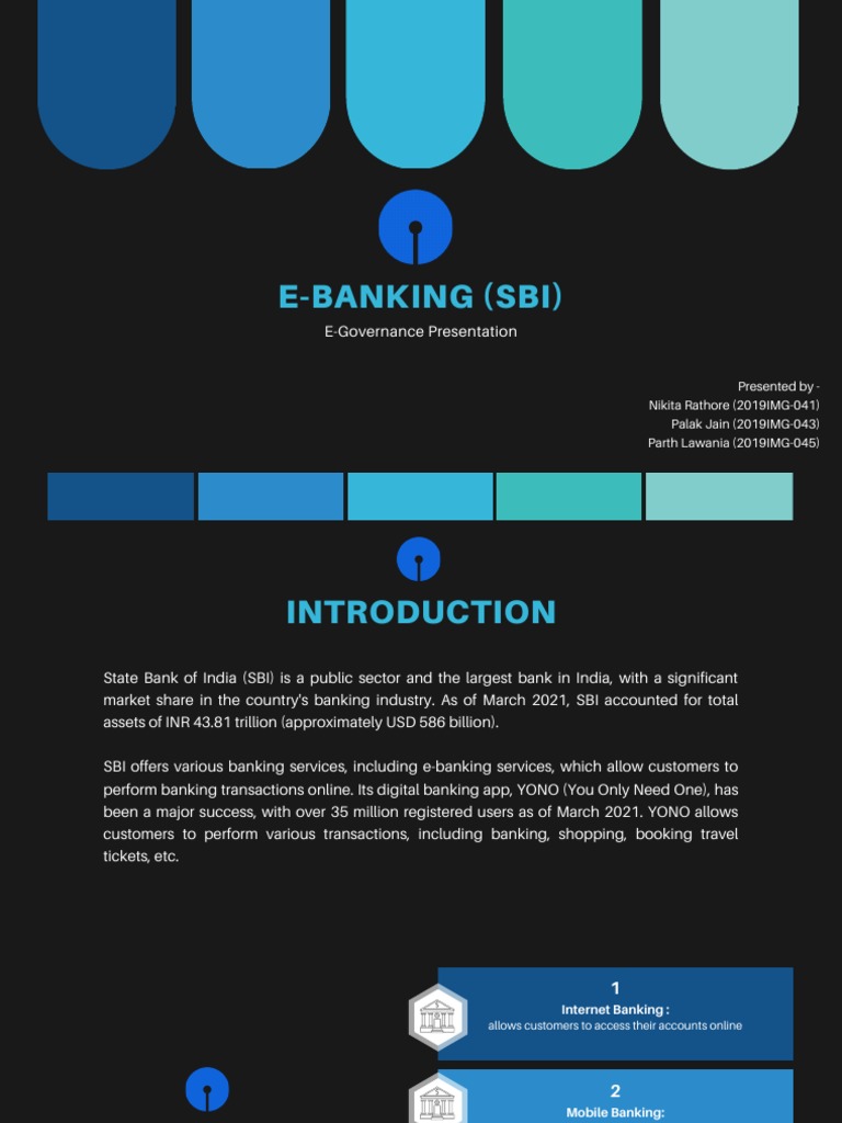 E-Banking (Sbi) | PDF | Online Banking | Banks & Banking
