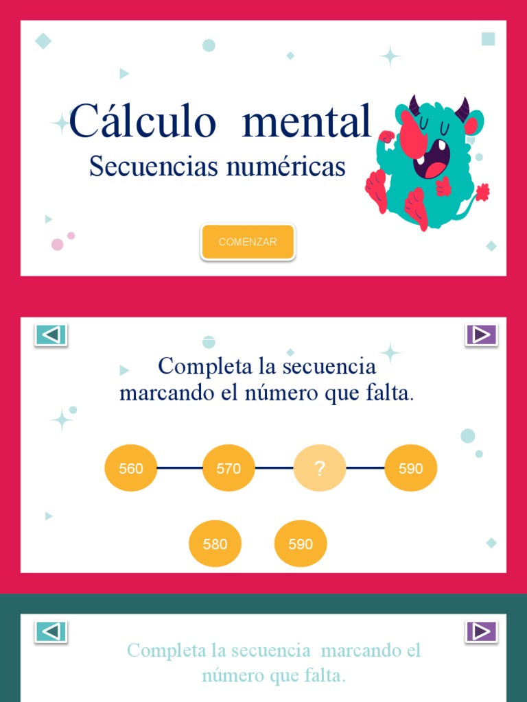 Cálculo Mental: Secuencias Numéricas | PDF