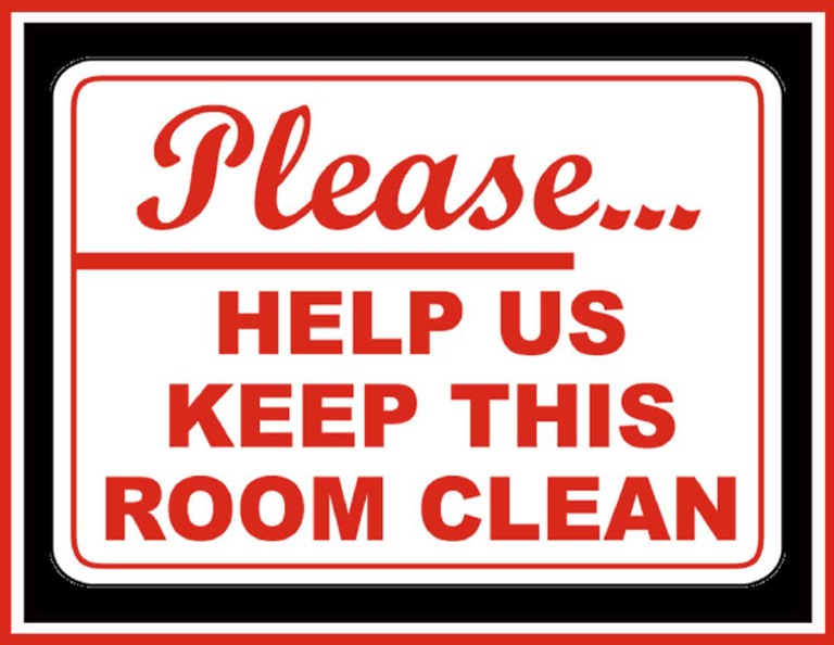 Please Clean Room Printable Sign | PDF