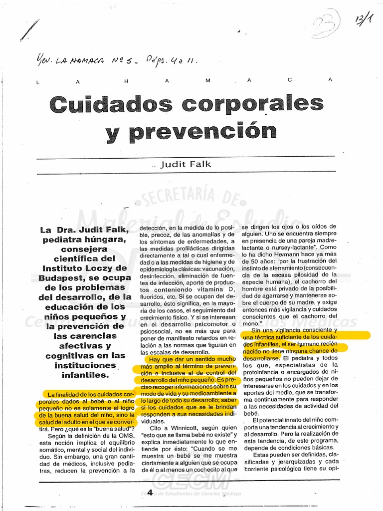 Falk, J. Cuidados Corporales y Prevencion - Unlocked | PDF | Relaciones ...
