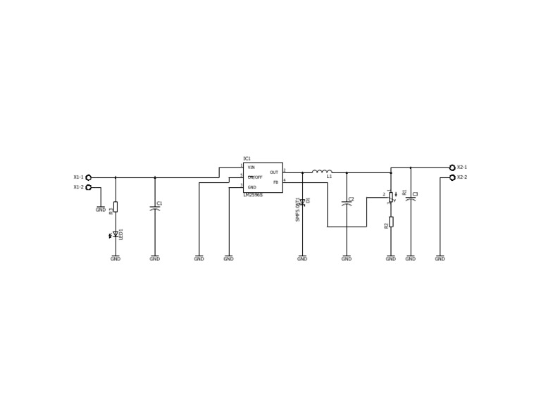 Circuit Diagram for LM2596S Power Supply | PDF