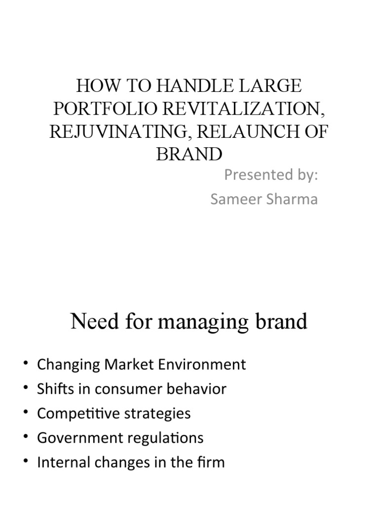 Brand Revitalization & Reinforcement (4488) | PDF | Brand | Marketing