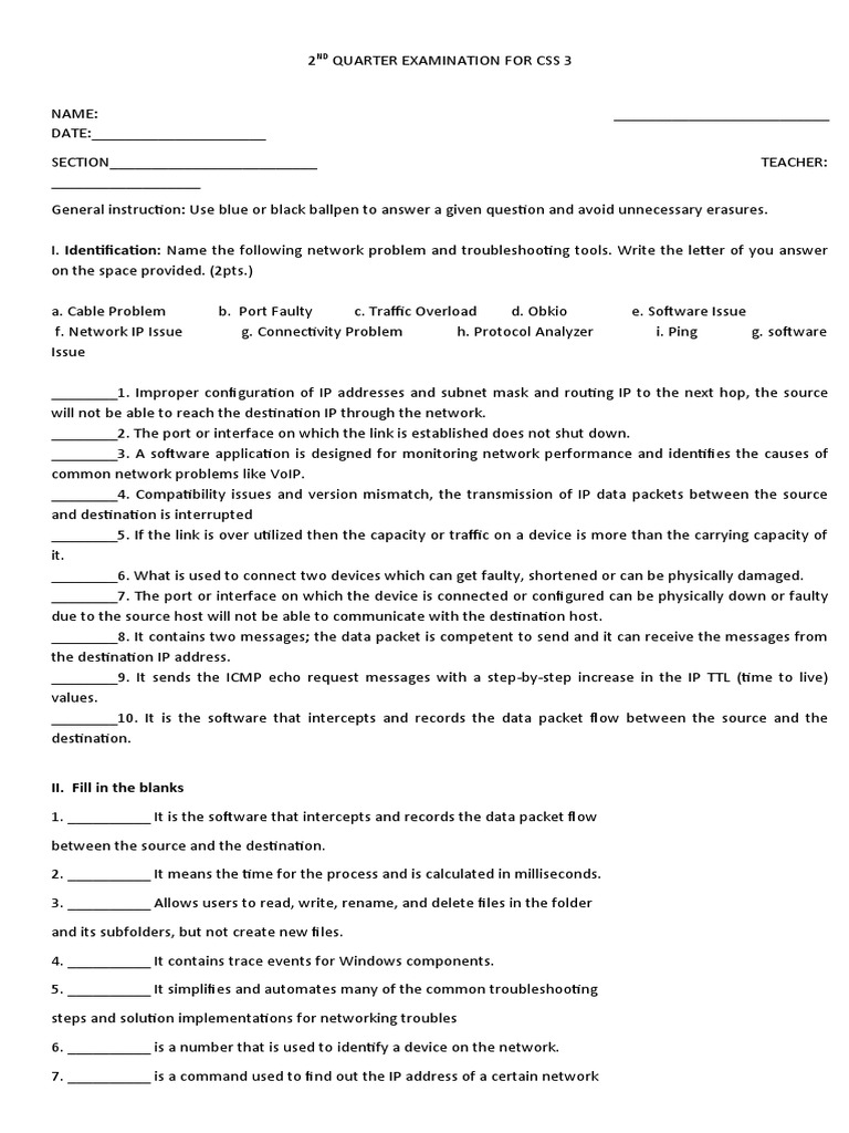 cSS3 Q2 | PDF | Computer Network | Internet Protocols