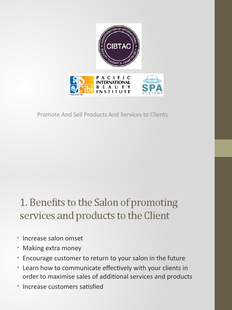Promote and Sell Products and Services To Clients | PDF