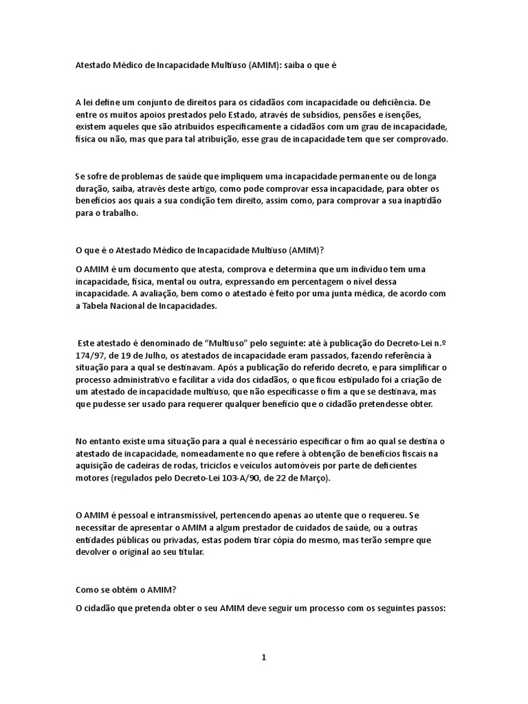 Compreendendo o Atestado Médico de Incapacidade Multiuso: seus ...
